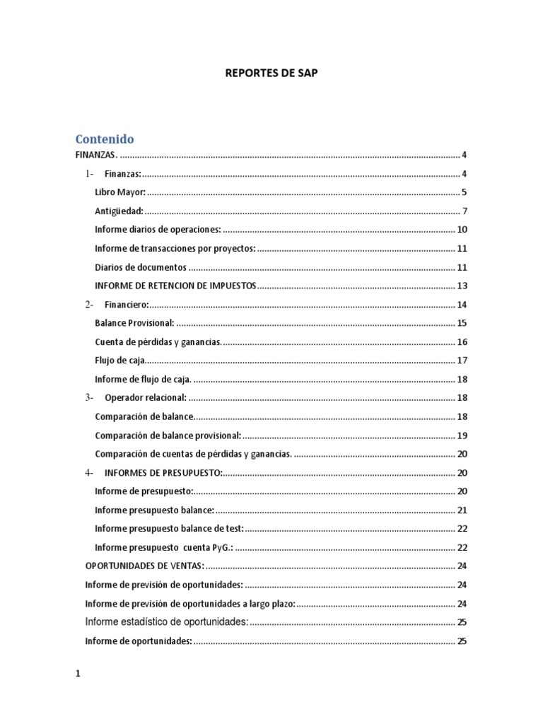 Manual Reportes SAP B1 (2) | PDF | Contabilidad | Presupuesto