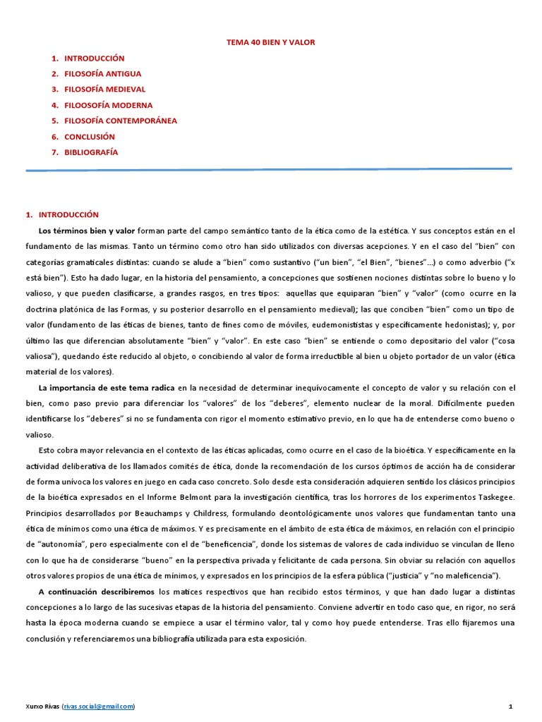 T40_Bien_Valor | PDF | Immanuel Kant | Utilitarismo