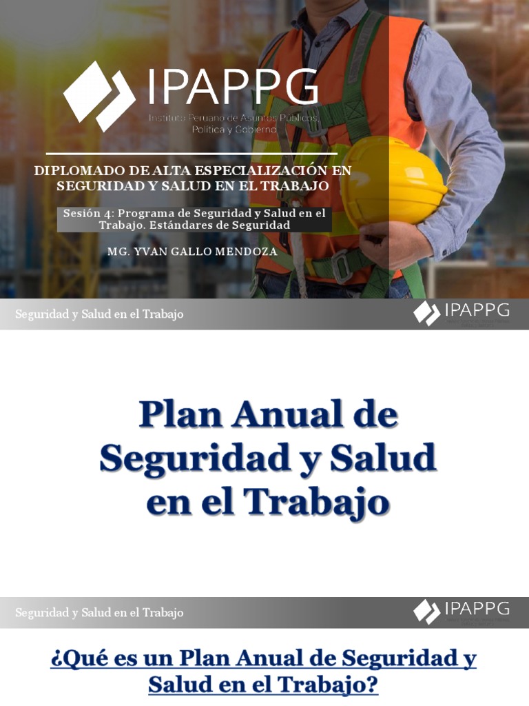 Sesion 4 Programa de Seguridad y Salud en El Trabajo. Estándares de Seguridad | Descargar gratis ...