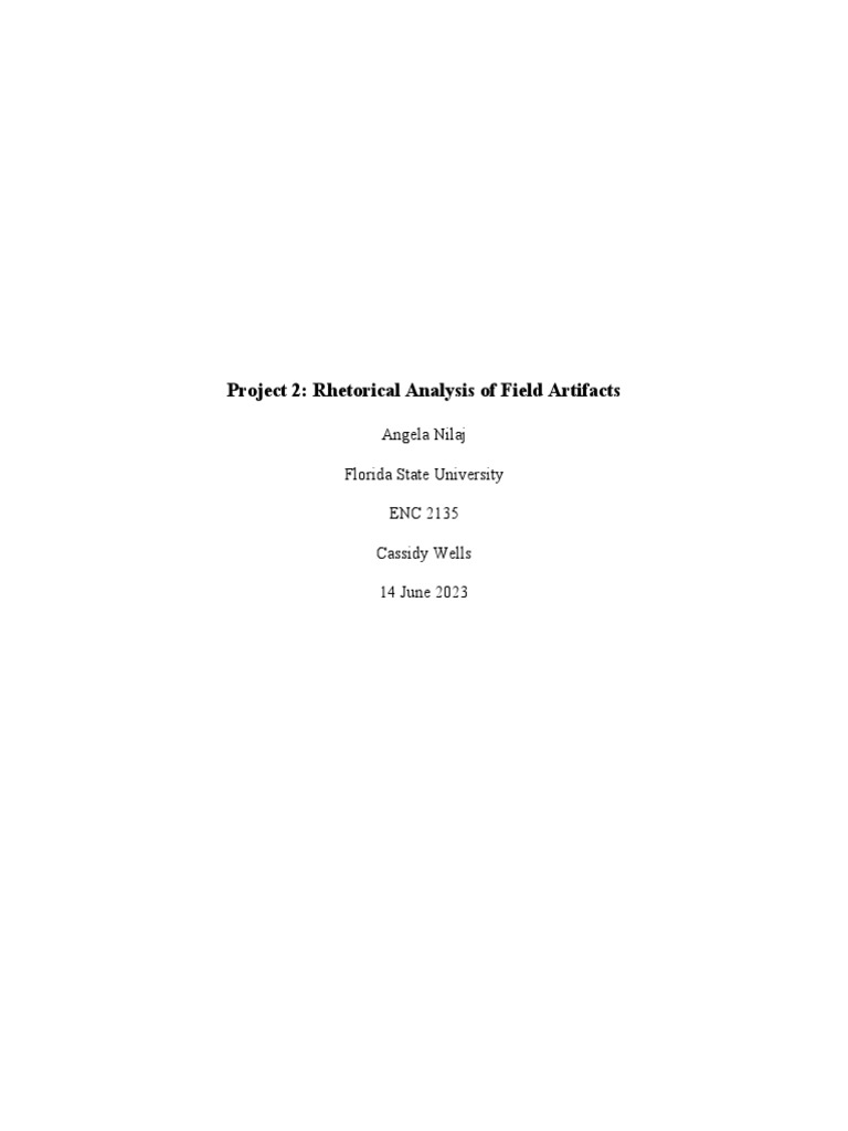Project 2 Rhetorical Analysis of Field Artifacts | PDF | Amusement Park