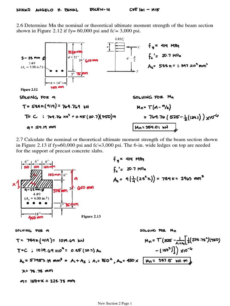 Panal Cve161-M15 Assignment1 | PDF | Science & Mathematics