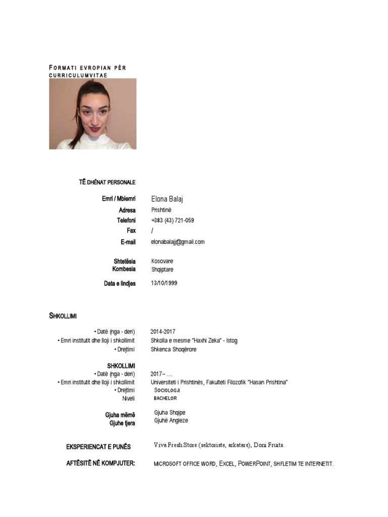 Elona CV | PDF