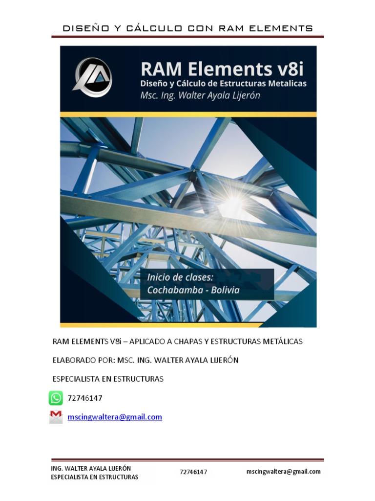Texto Guia Ram Elements Aplicado_rev00 | PDF | Acero | Hormigón