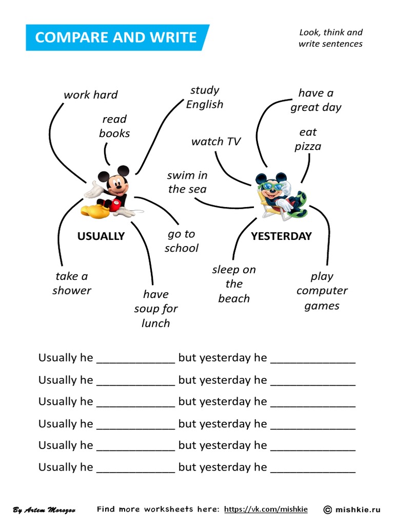 Present Simple Vs Past Simple - by Artem Morozov | PDF