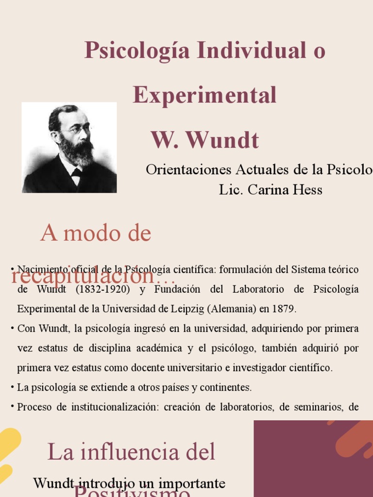 Psicología Experimental de Wundt | PDF | Experiencia | Sicología