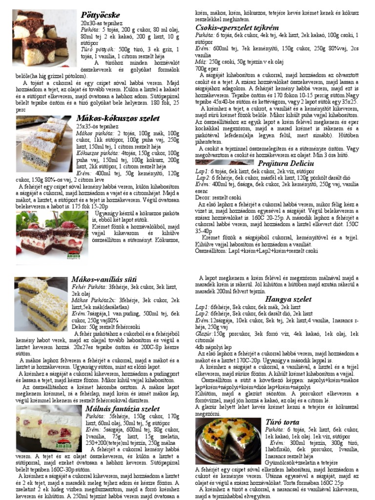 Süti Receptek | PDF