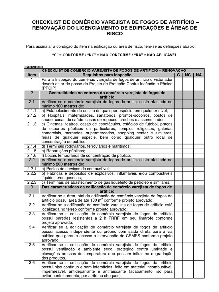 CL Local de Rev de Fogos - Renov 2.0 | PDF | Fogos de artifício | Embalagem e rotulagem