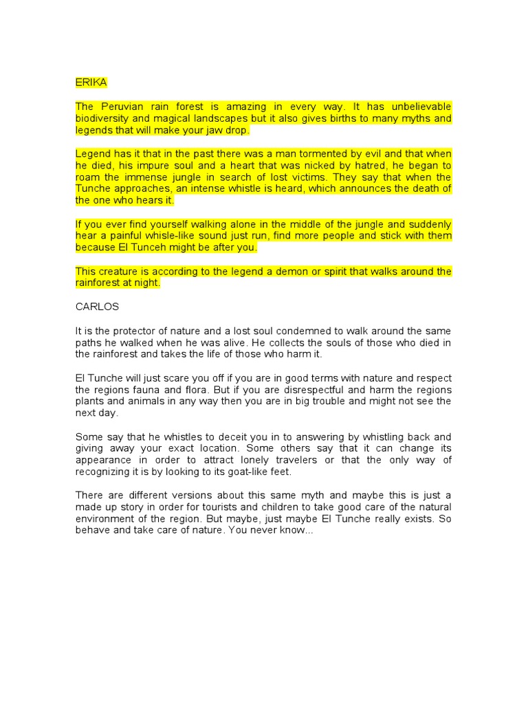 The Tunche | PDF | Poetry