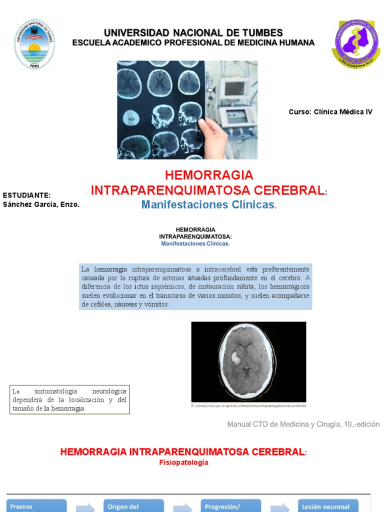 9. b. ACV Hemorrágico-Cuadro Clinico | PDF | Medicina CLINICA | Enfermedades y trastornos