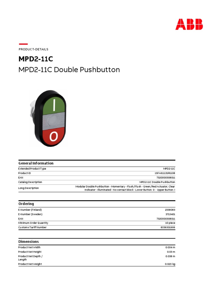 1SFA611131R1108 mpd2 11c | PDF | Electrical Engineering | Manufactured Goods