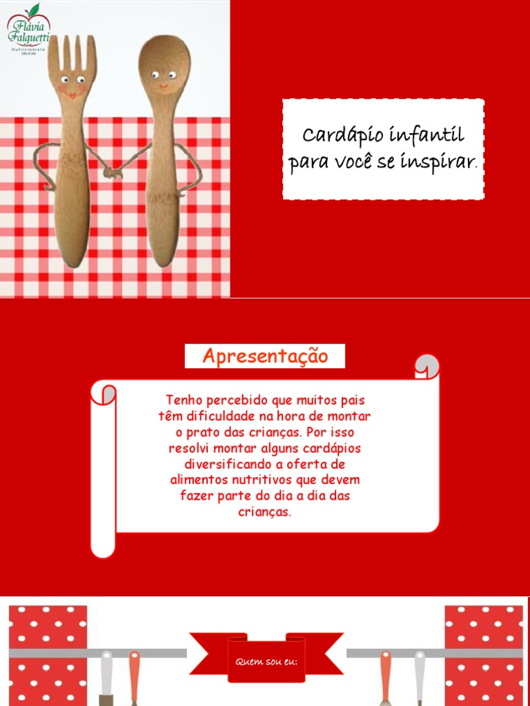 Cardápio Infantil para Se Inspirar | PDF | Refeição | Alimentos