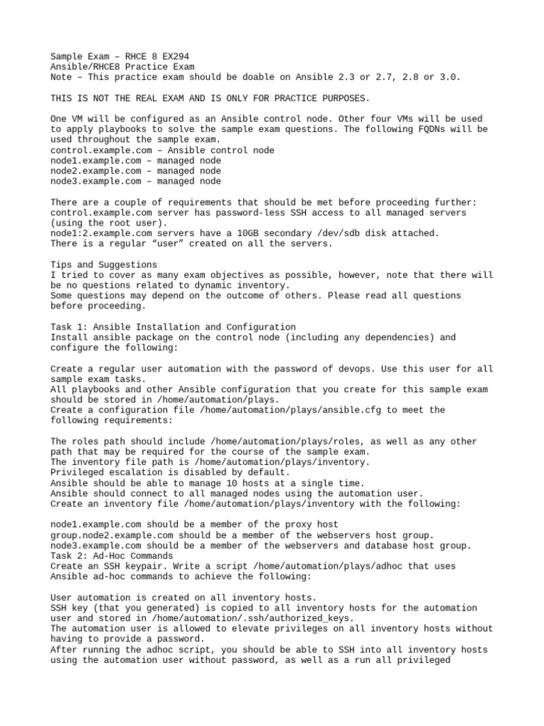 RH294 | PDF | Networking | Internet & Web