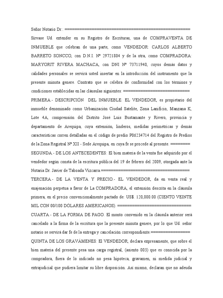 Modelo de Minuta | PDF | Ley común | Justicia