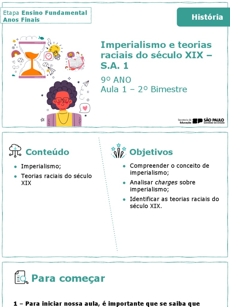 (9ºano) - Aula 1 | Download grátis PDF | Imperialismo | Nação
