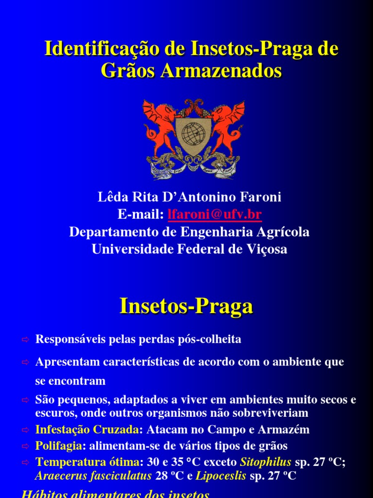 Identificação de Insetos - Pragas de Gãos Armazenados | PDF | Cereais ...