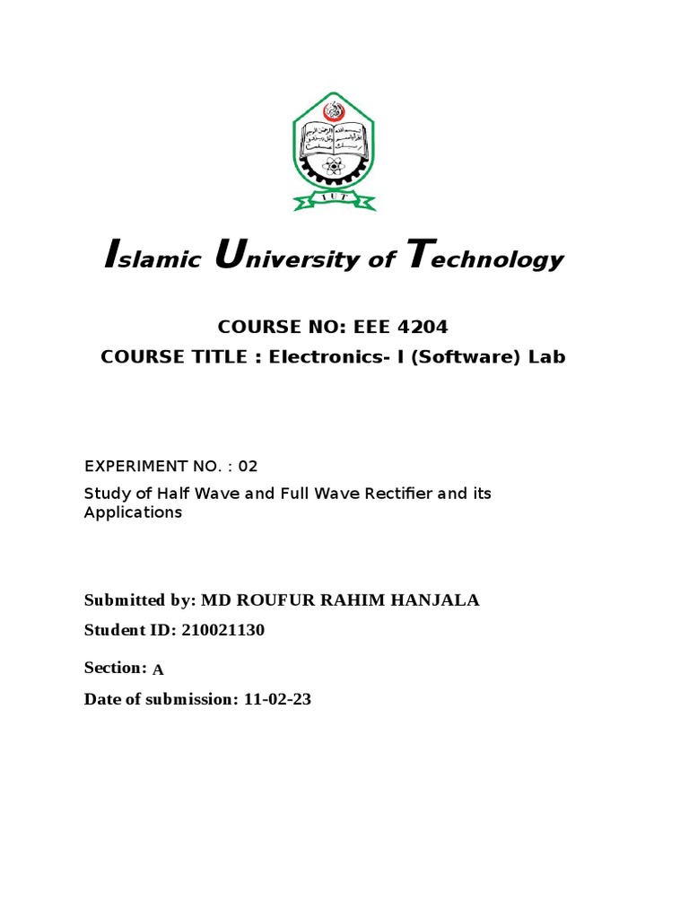 Exp2 | PDF | Rectifier | Capacitor