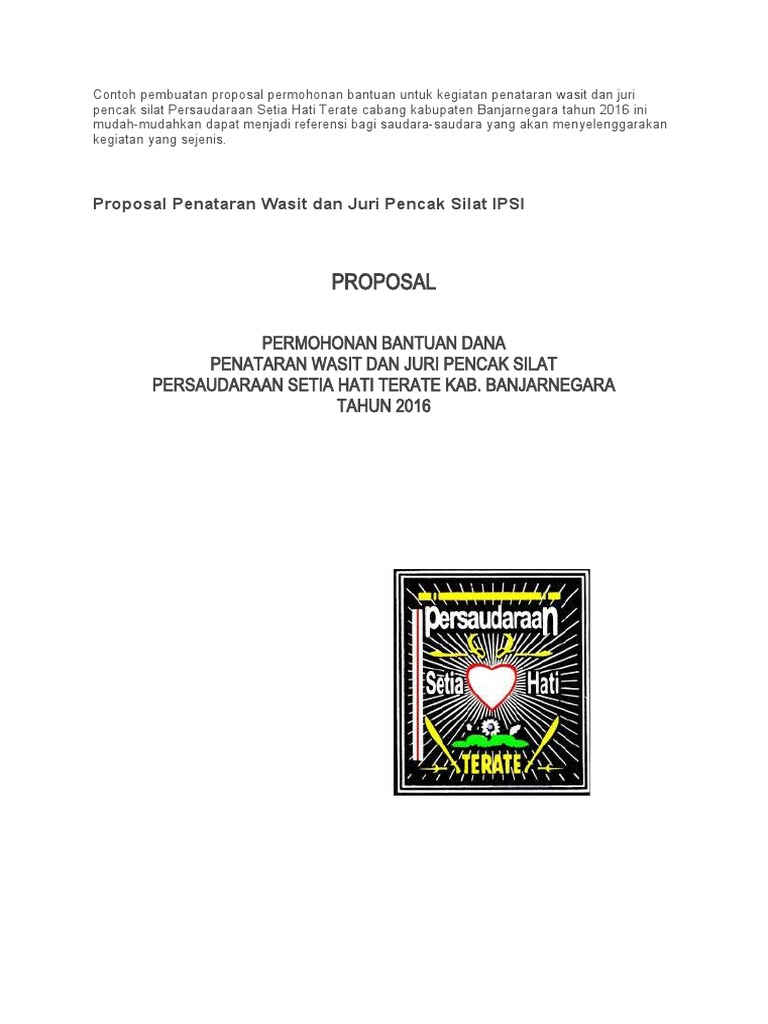 Contoh Proposal Karate | PDF