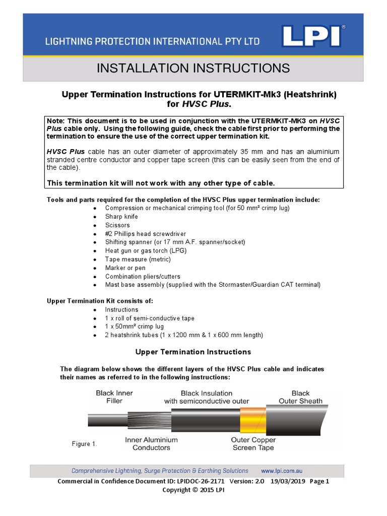 Installation Instructions UTERMKIT Mk3 | PDF | Electrical Connector ...
