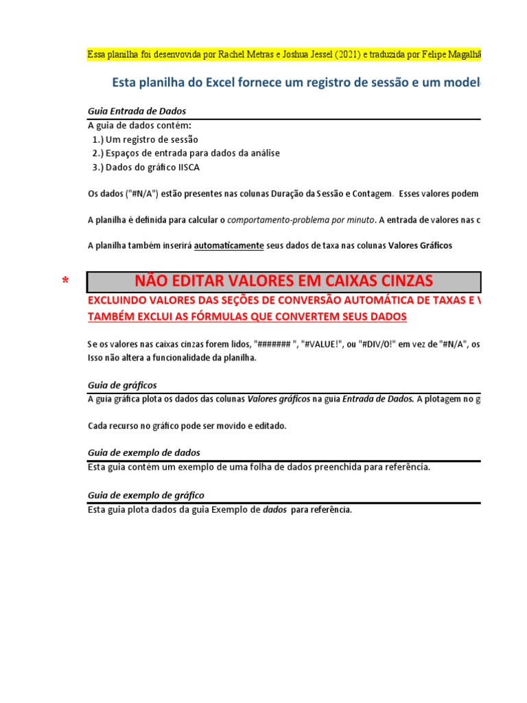 Iisca Excel Pdf Planilha Informática