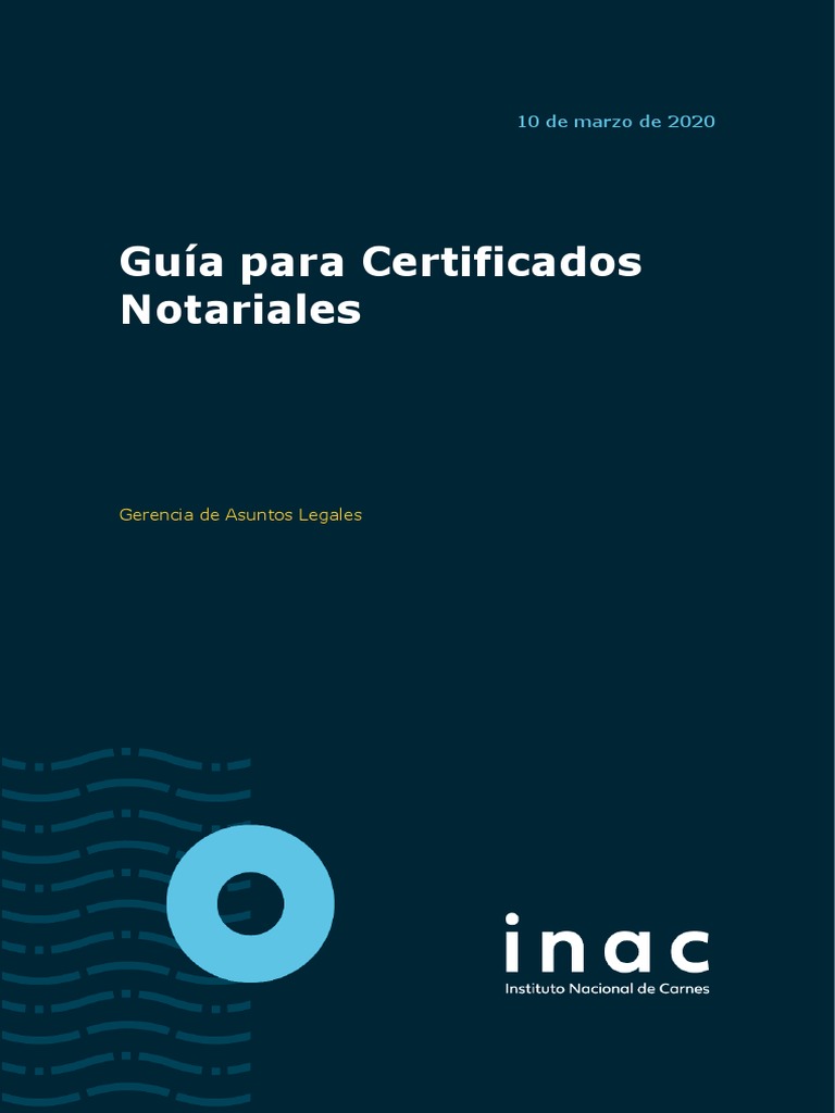 Guia De Certificados Notariales Inac Pdf Justicia Crimen Y Violencia