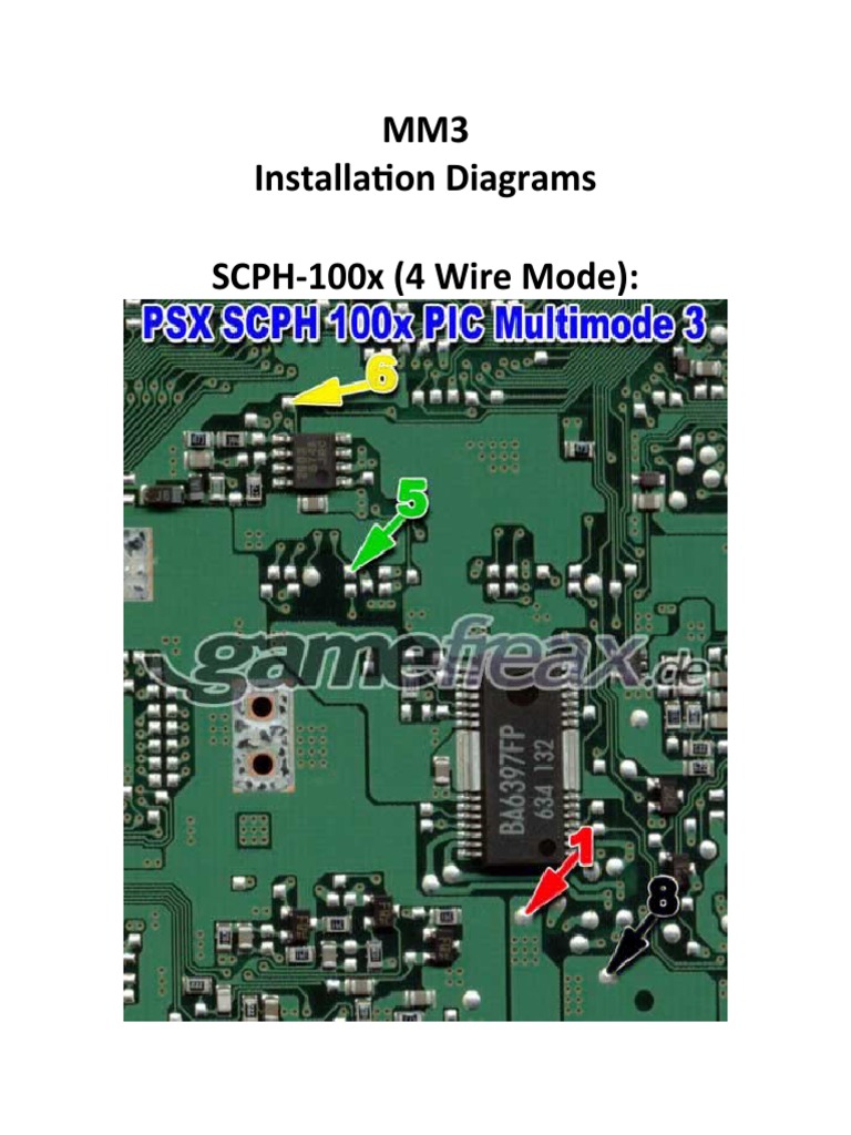 MM3 Installation Diagrams SCPH-100x (4 Wire Mode) | PDF