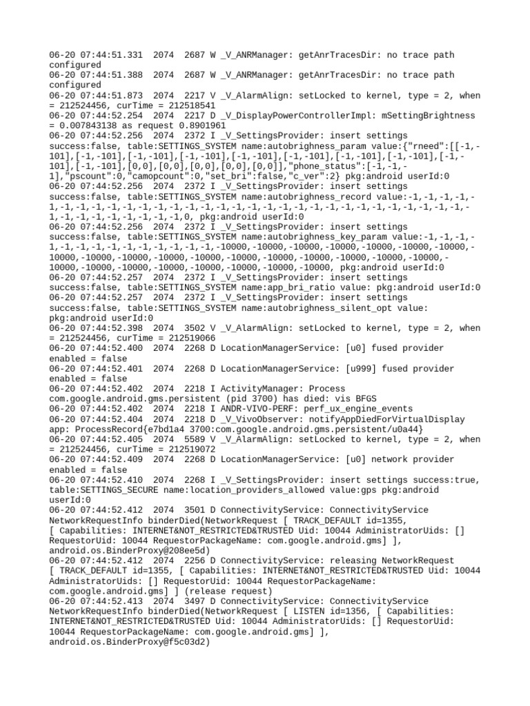 Log | PDF | Information Technology Management | Operating System Technology