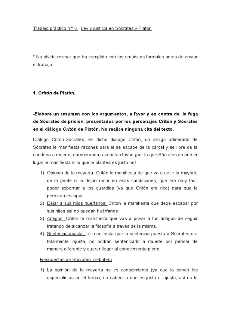 criton | PDF | Sócrates | Platón