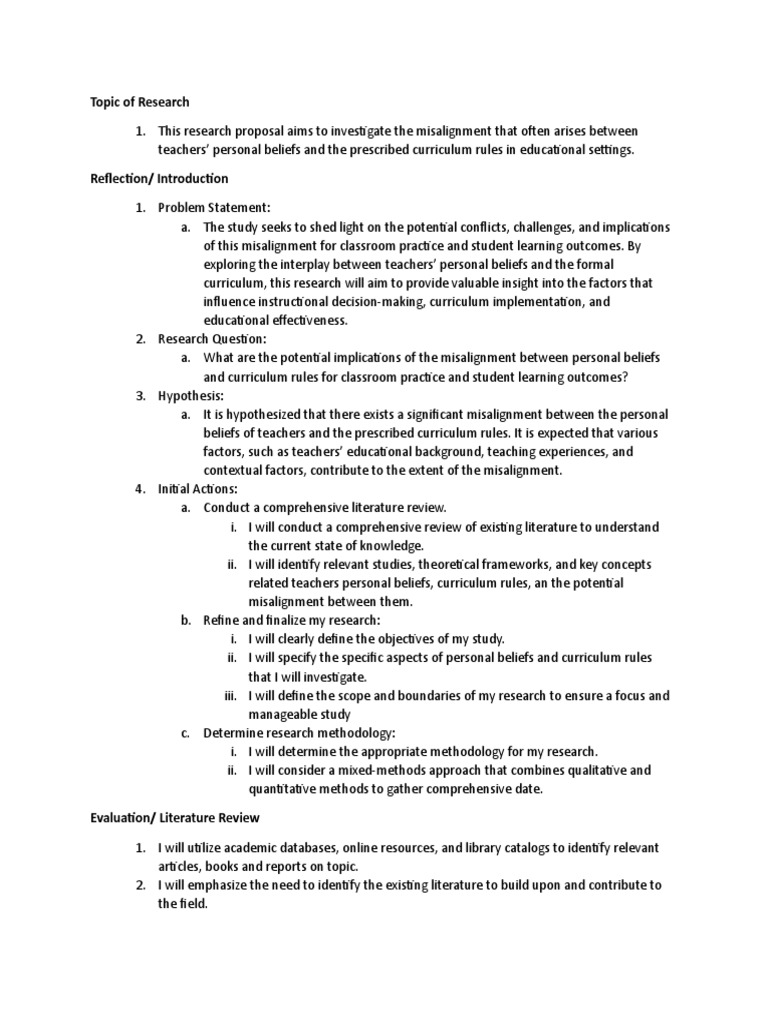 Chapter 1-3 Outline Draft | PDF | Methodology | Curriculum
