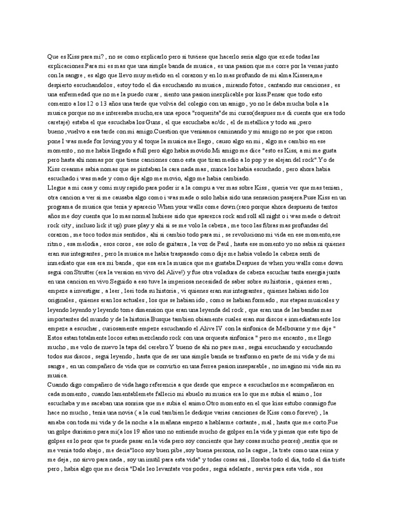 Kiss | PDF | Las artes escénicas