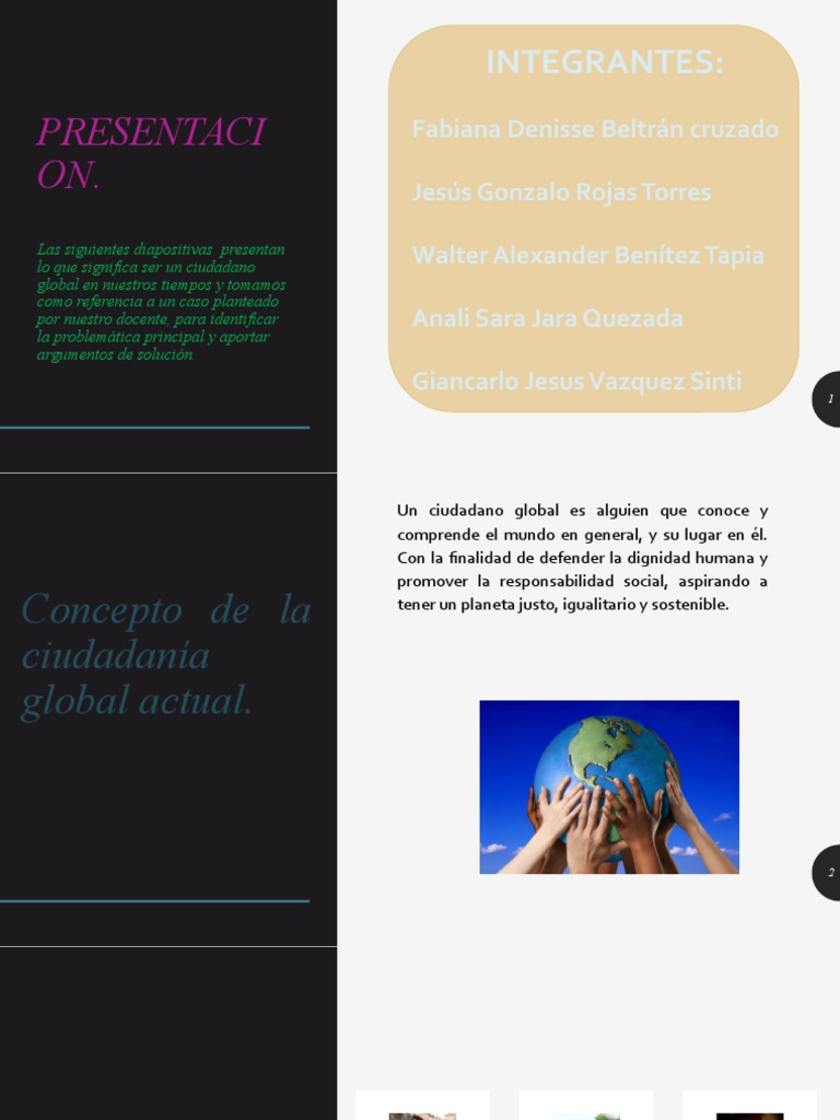 Diapositivas de Ciudadania Global - Exposicion. | PDF | Derechos ...