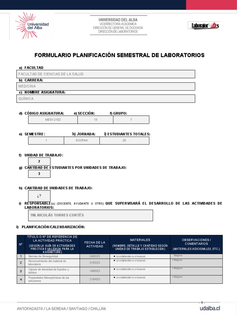 Planificación de Laboratorios Química Medicina UDALBA MEDI-2102-13 ...