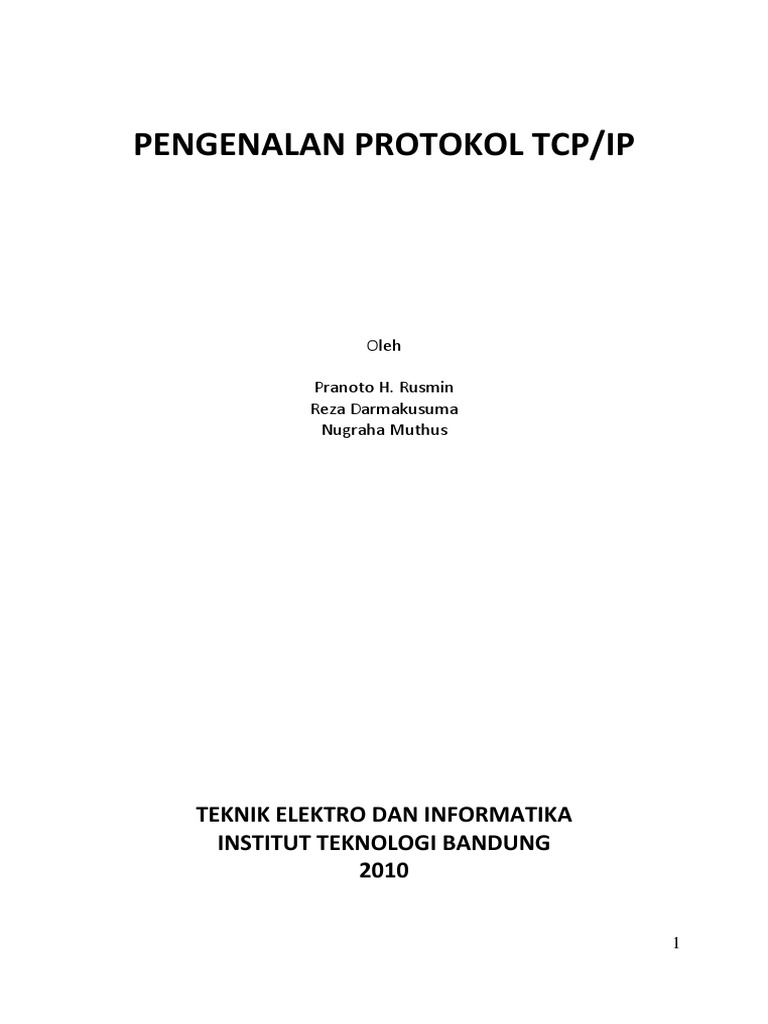 Protokol TCP/IP dan UDP dalam Jaringan | PDF | Komputer