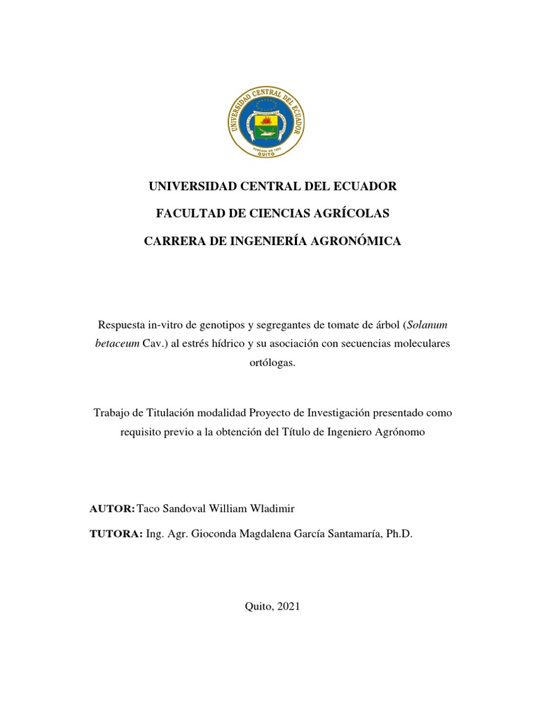 Uce-Fag-Cia-Taco William Tomatede Arbol Uce | Descargar gratis PDF | Tomate