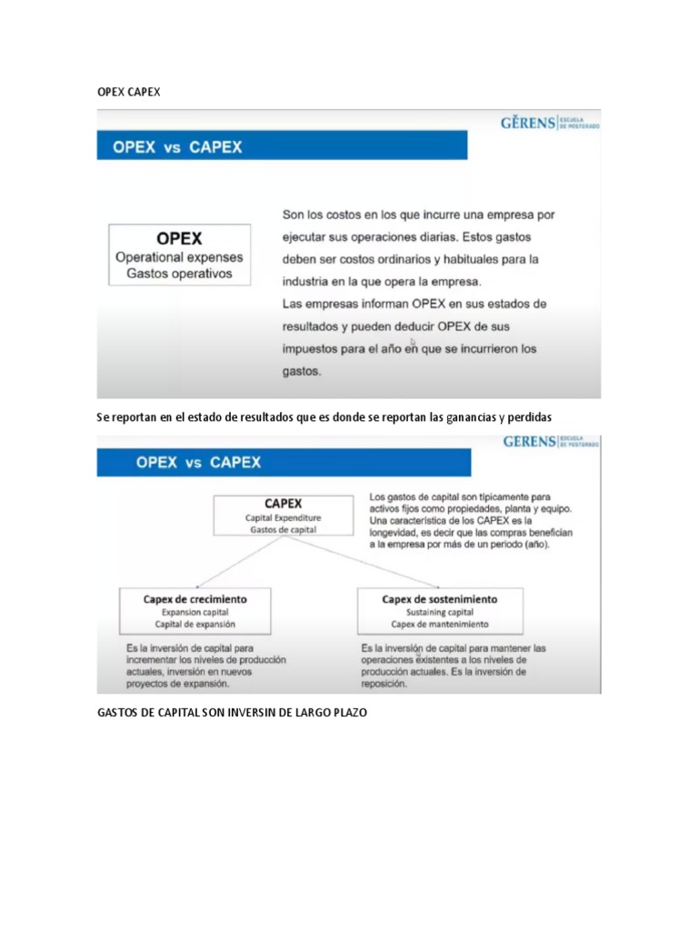 Opex Capex | PDF