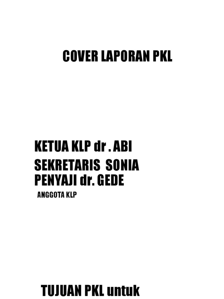 Format PPT Laporan PKL Pandu PTM Lobar | PDF