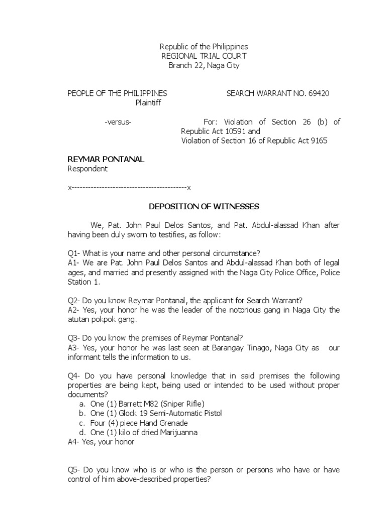 Deposition of Witness | PDF