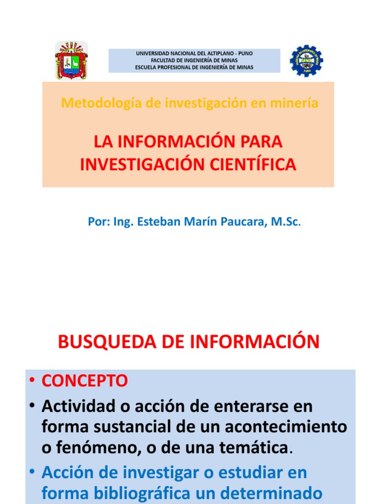 La Información para La Investigación Científica | PDF | Internet | Red ...