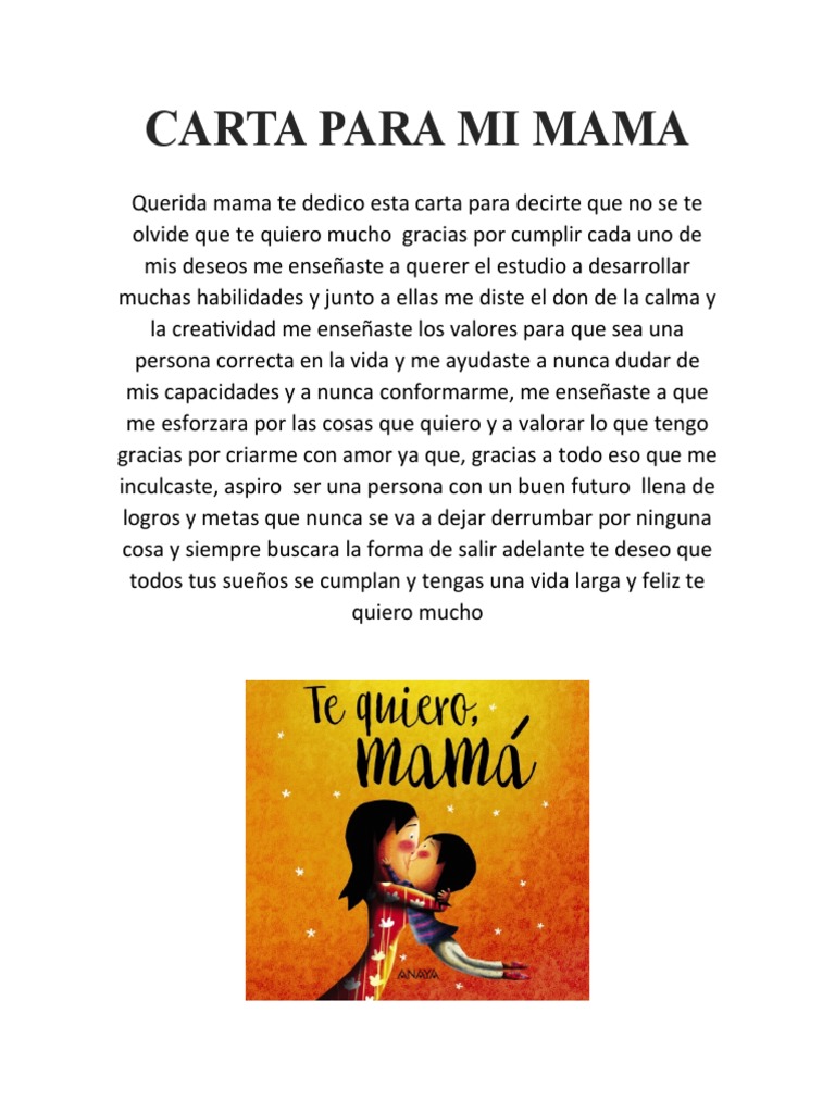 Carta Papa y Mama | PDF