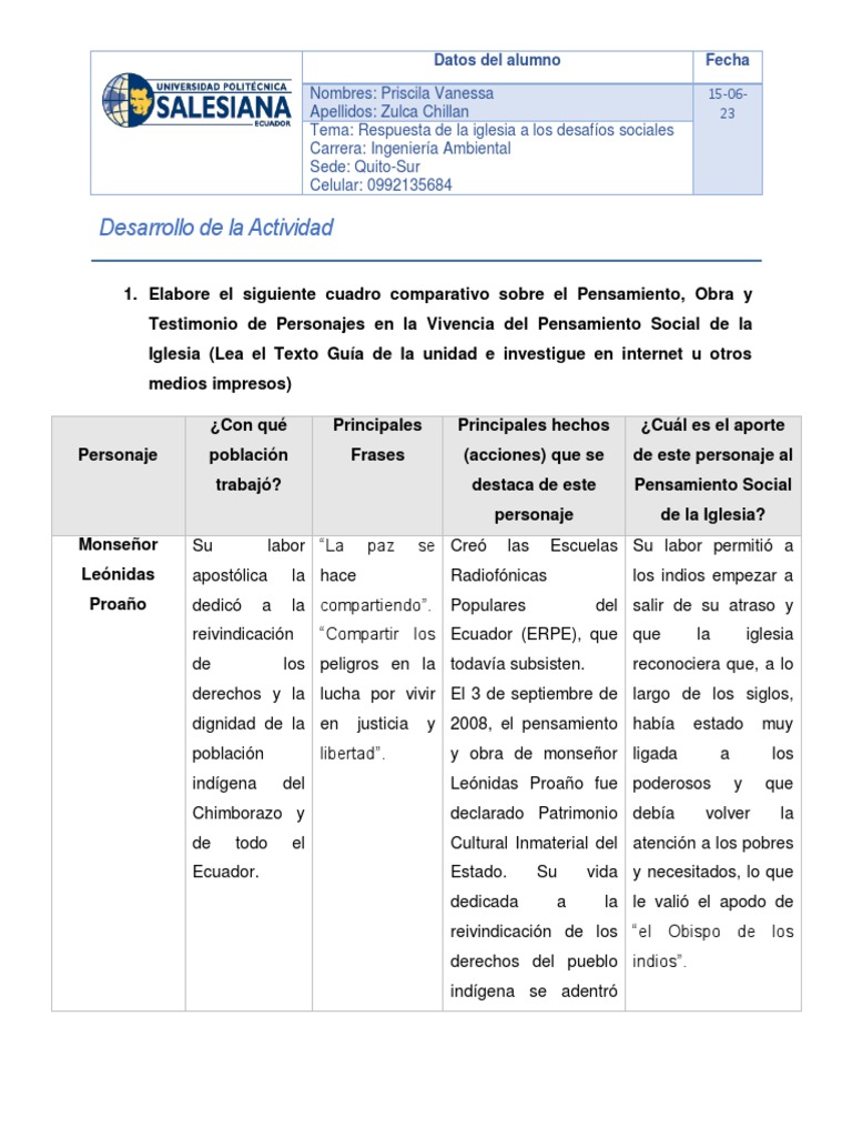 Zulca Priscila PSI U3 | Descargar gratis PDF | Madre Teresa