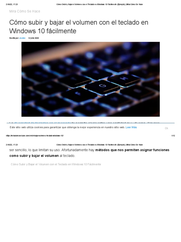 Controlar Volumen con Teclado en Windows 10 | PDF | Windows 10 ...