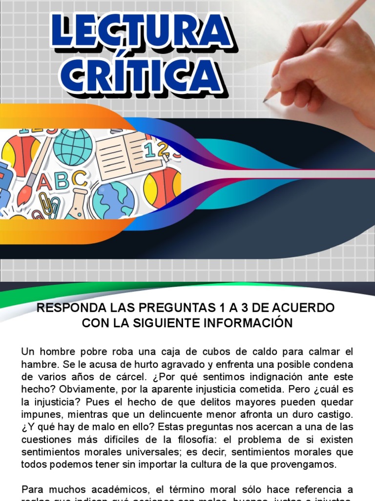 Lectura Critica N°1 | PDF | Moralidad | Argumento