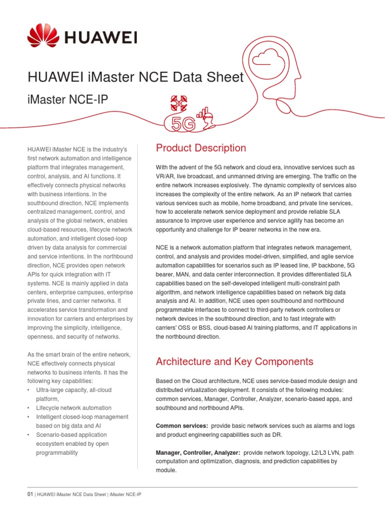 Huawei iMaster NCE: Network Automation Platform | PDF | Computer ...