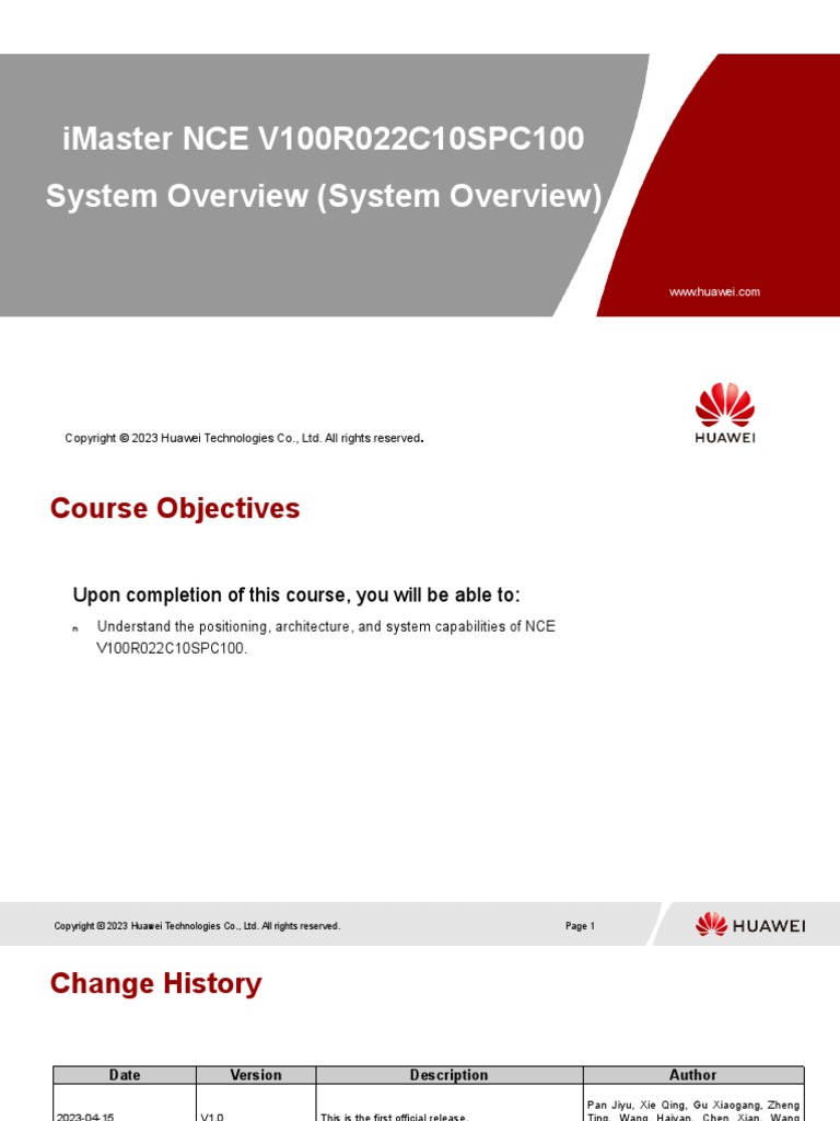 iMaster NCE V100R022C10SPC100 System Overview (System Overview) 01 | PDF | Cloud Computing ...