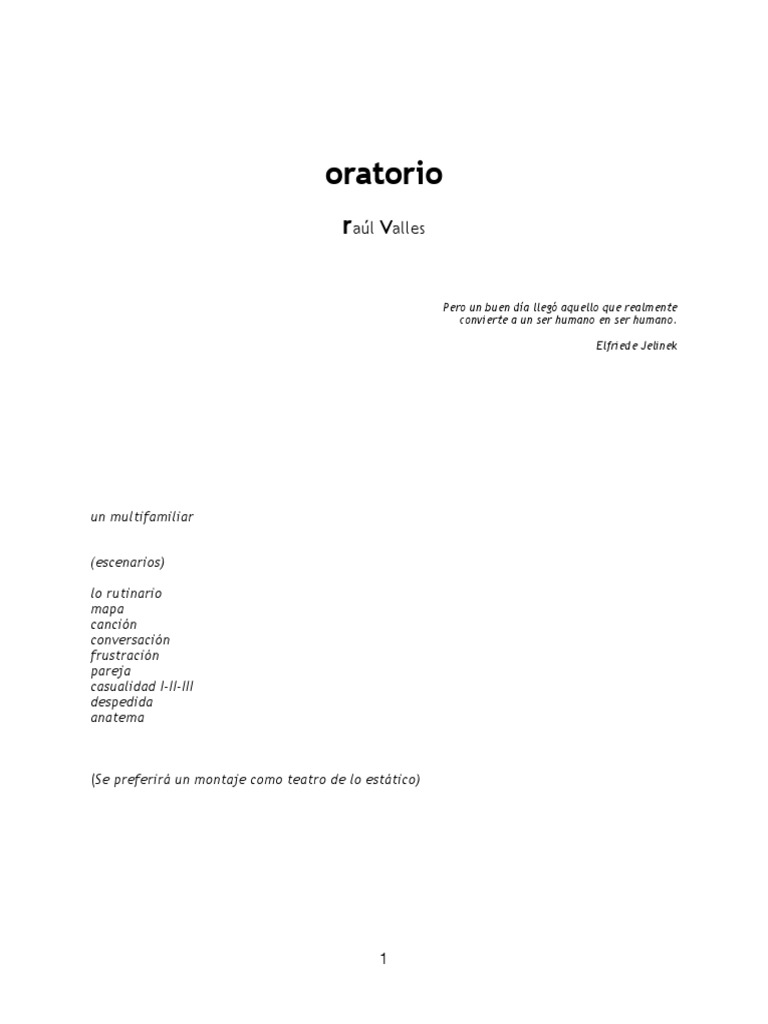 Raúl Valles - Oratorio | PDF