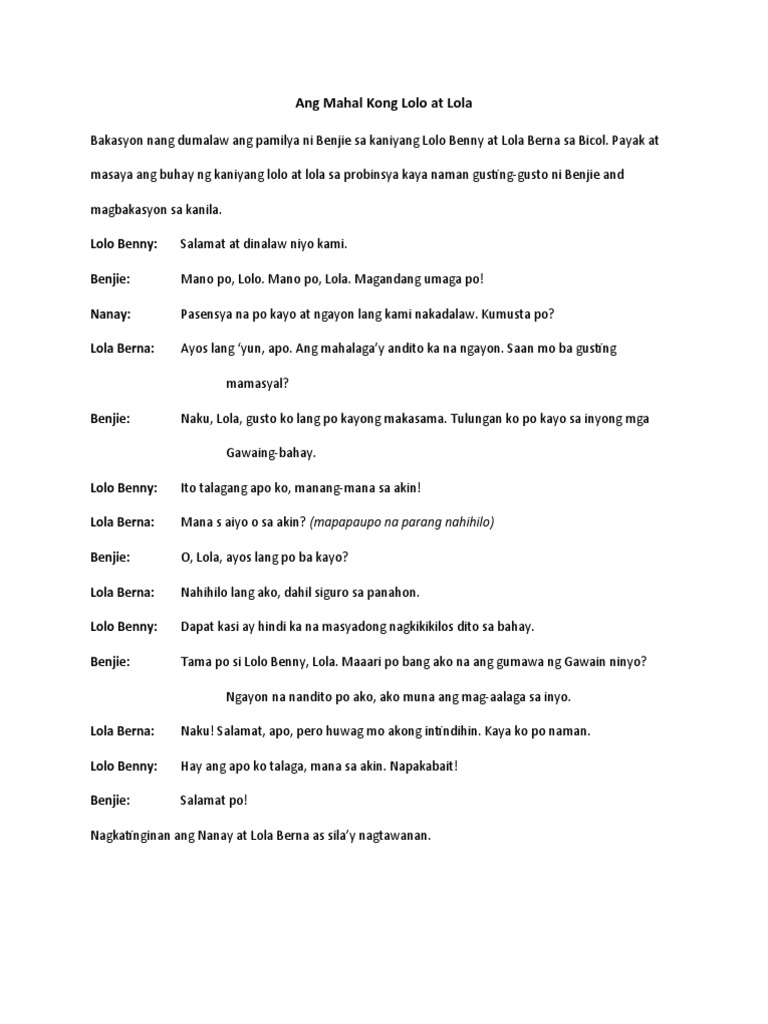 Ang Mahal Kong Lolo at Lola | PDF