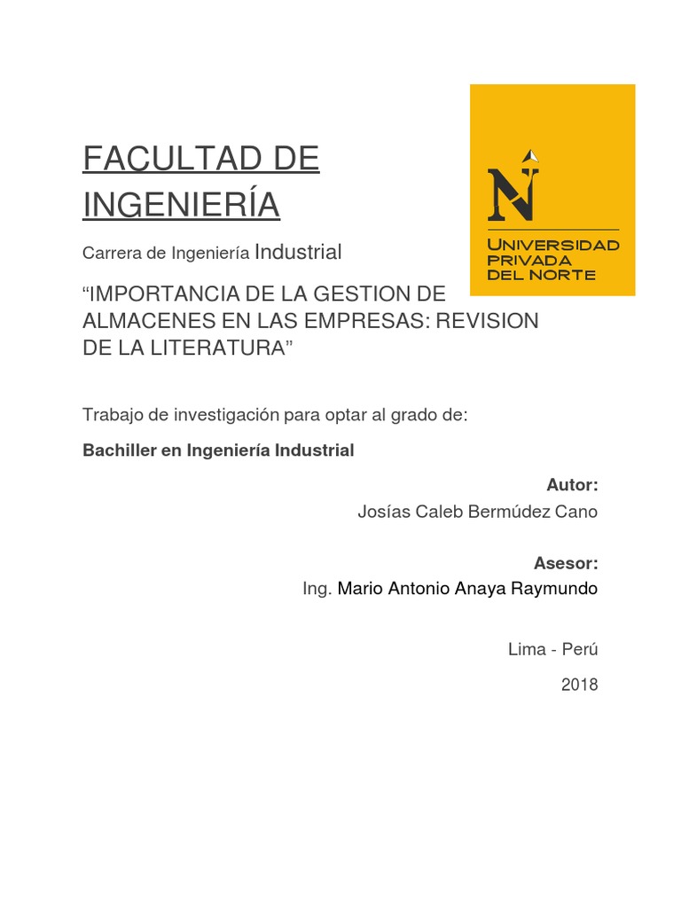 Josías Caleb Bermúdez Cano | PDF | Logística | Gestión de la cadena de ...