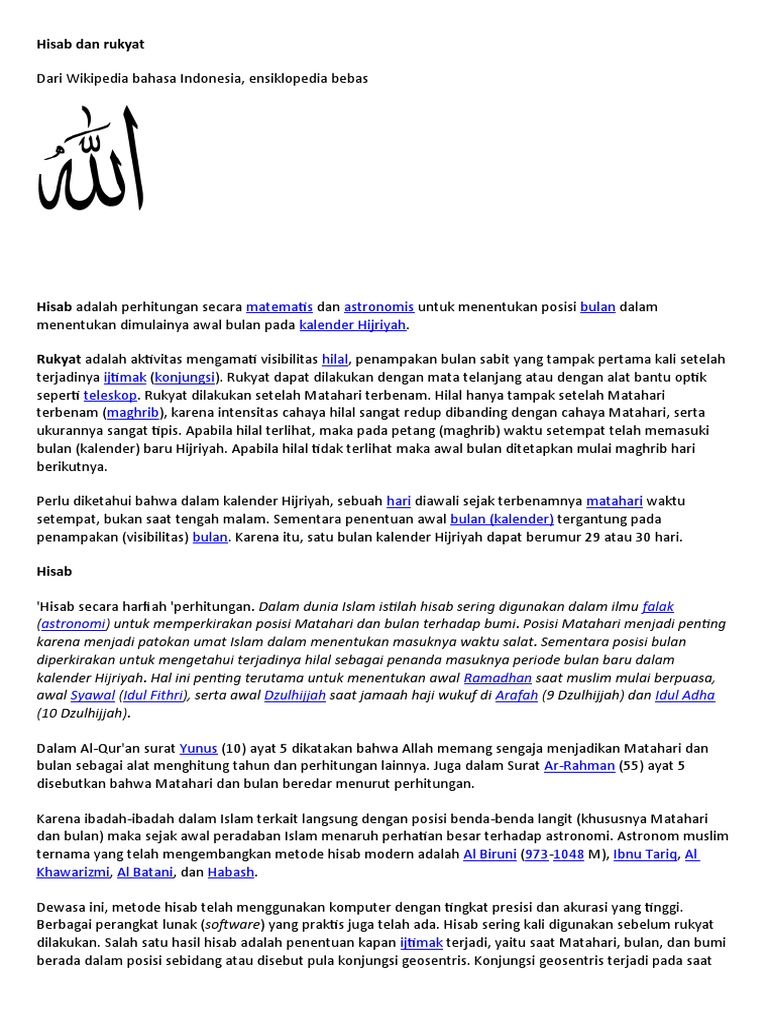 Hisab Dan Rukyat | PDF