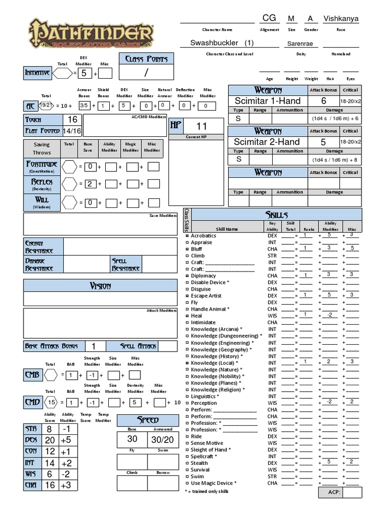 Character Sheet | PDF