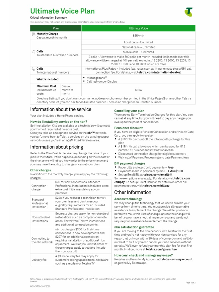 Telstra Landline | PDF