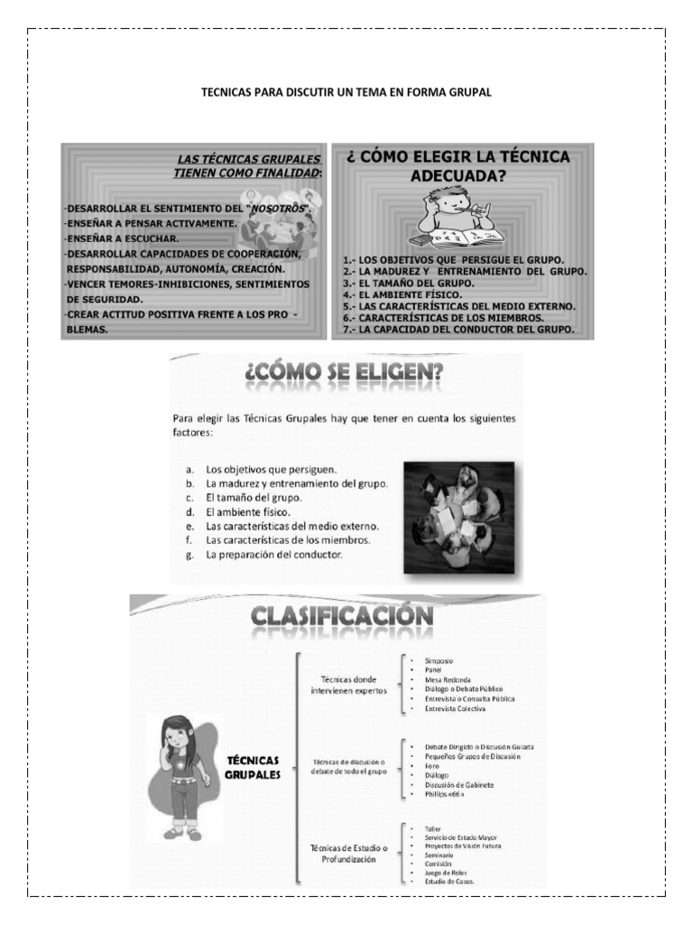 2 Tecnicas para Discutir Un Tema en Forma Grupal | PDF | Seminario